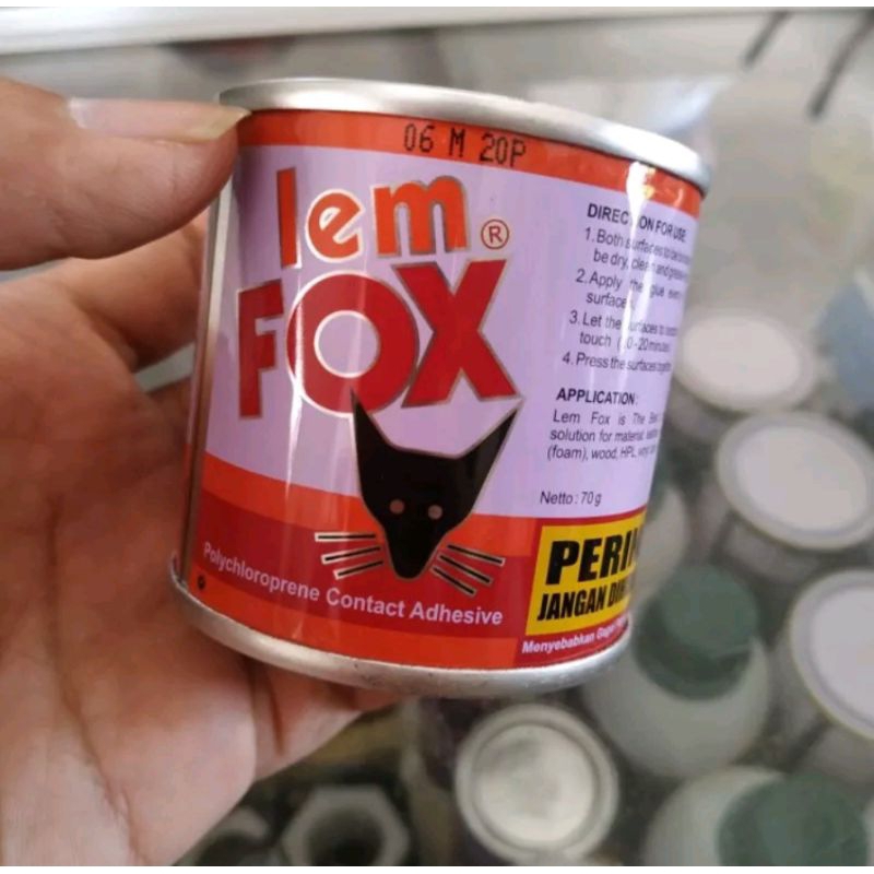 Jual Lem fox kuning kaleng 70gr / lem serbaguna | Shopee Indonesia