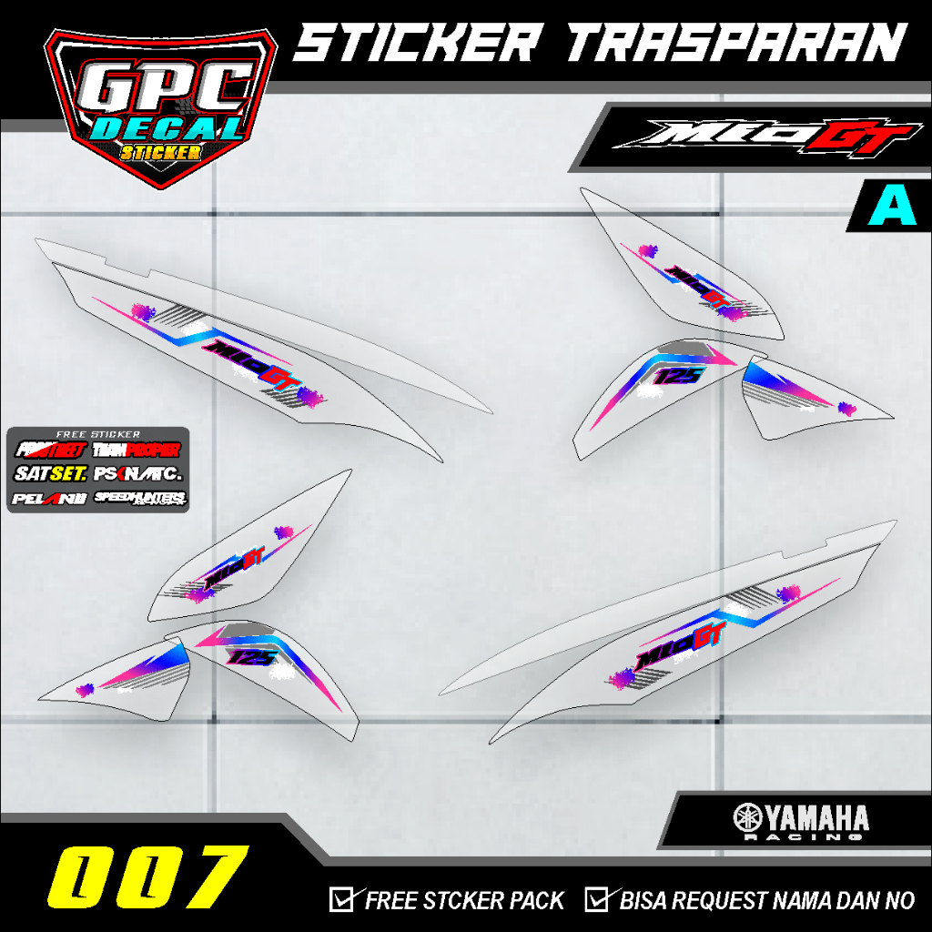 Jual STICKER STRIPING TRANSPARAN MIO GT DESAIN SIMPEL KEREN TERBARU ...