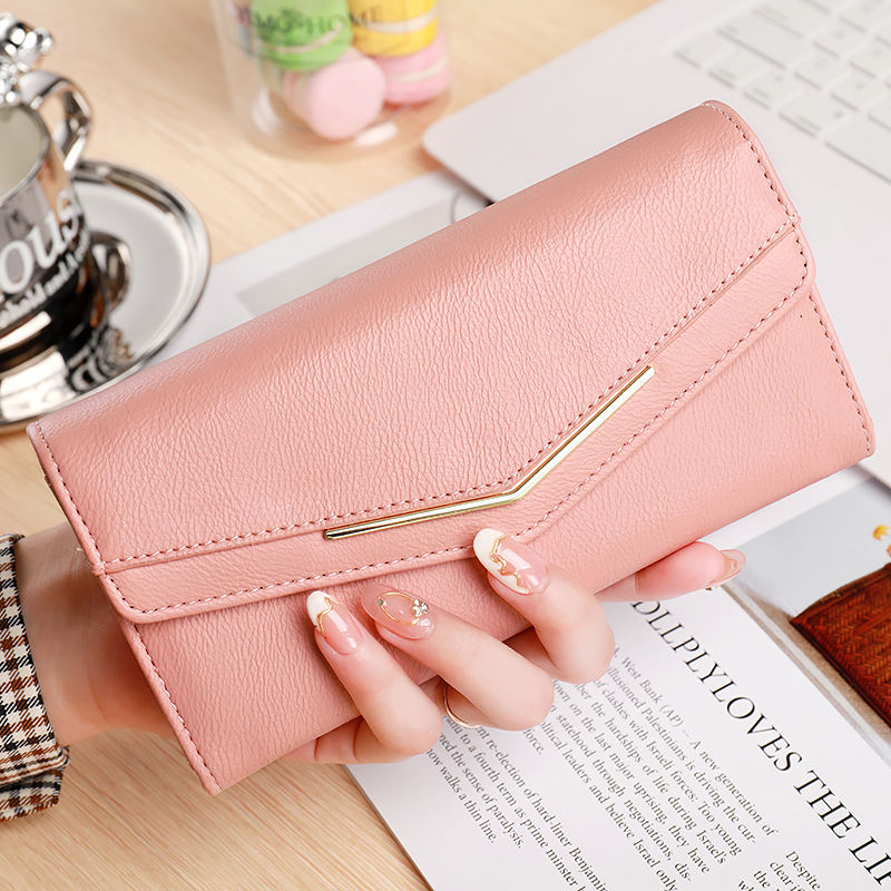 Jual DOMPET PANJANG WANITA LIPAT PESTA QUESSA WA812P3 PINK KULIT ...