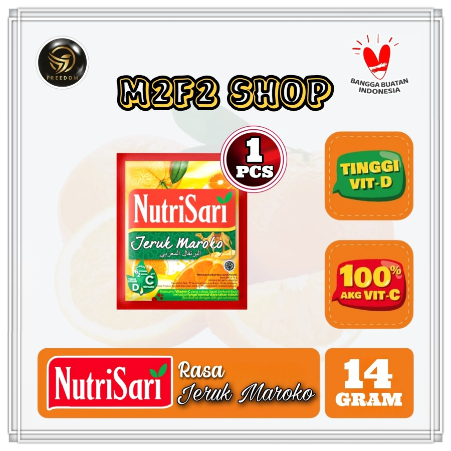 Jual NutriSari Minuman Serbuk Jeruk Maroko Sachet - 14 gr (Kemasan ...