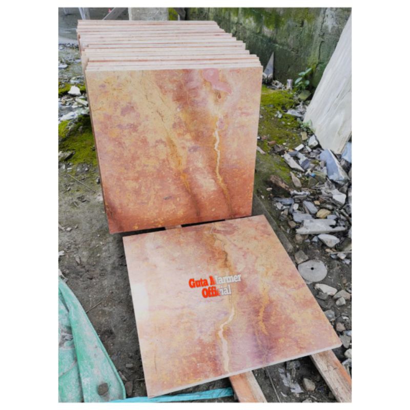 Jual Lembaran Batu Marmer Merah Ukuran 60x60Cm | Shopee Indonesia