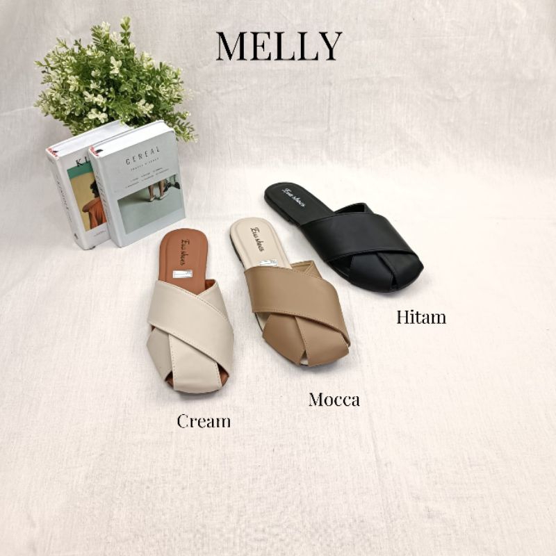 Jual Melly Bigsize Selop Kokop Sandal Wanita Cewek Eva shoes | Shopee ...