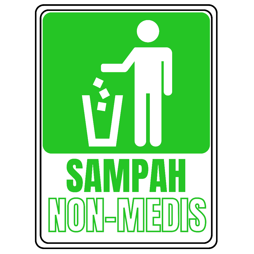 Jual Sticker Tempat Sampah Medis / Tempat Sampah Non-Medis | Shopee ...