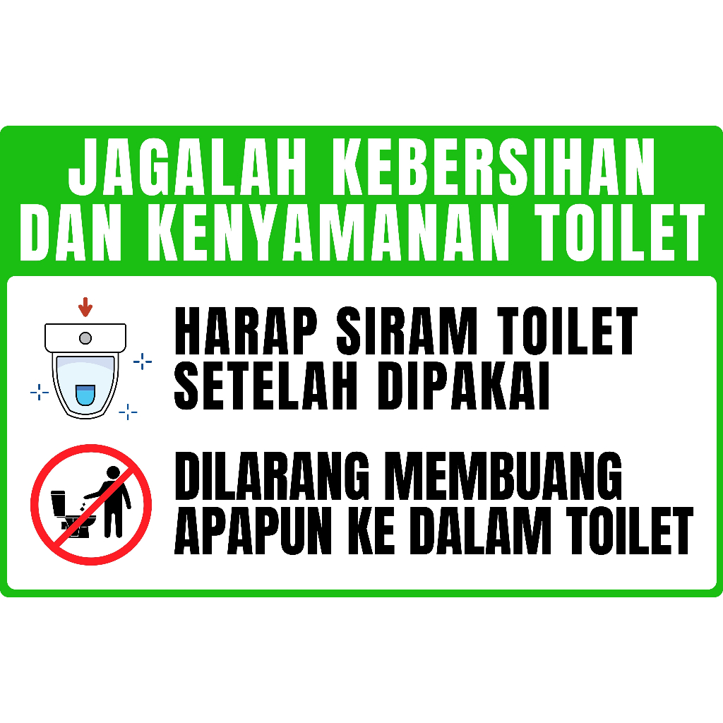 Jual Sticker Himbauan Toilet / Toilet Warning | Shopee Indonesia