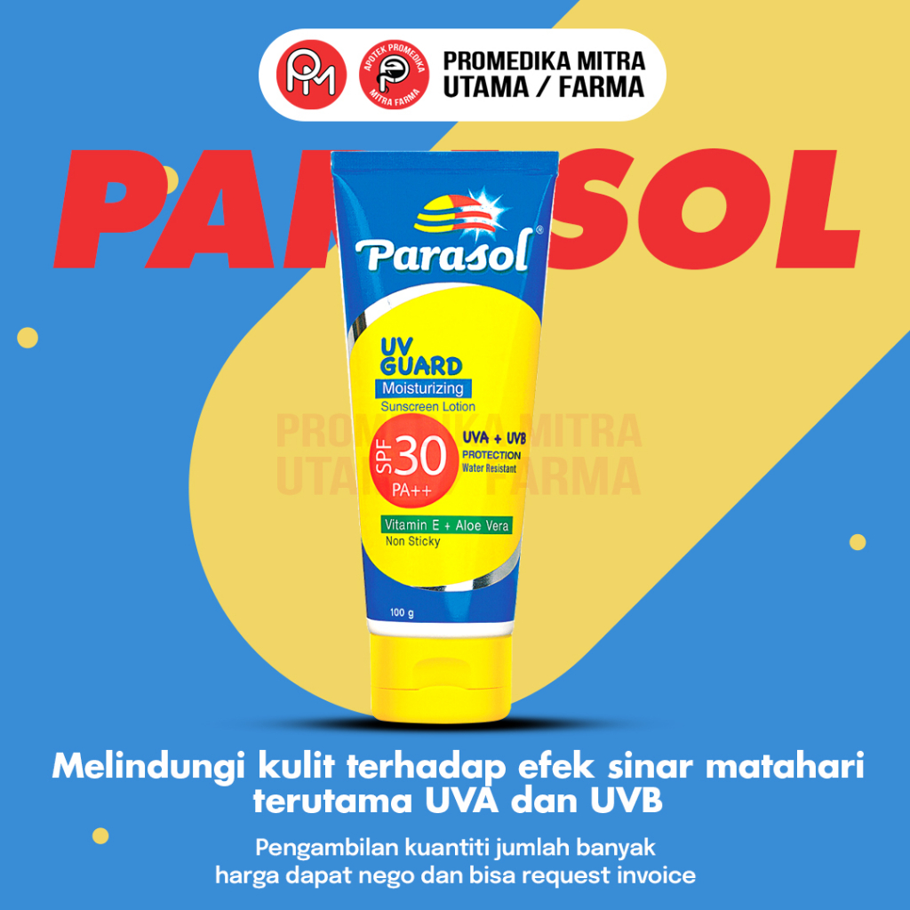 Jual Parasol SPF 30 50 gr / Tube / Sunscreen Parasol | Shopee Indonesia