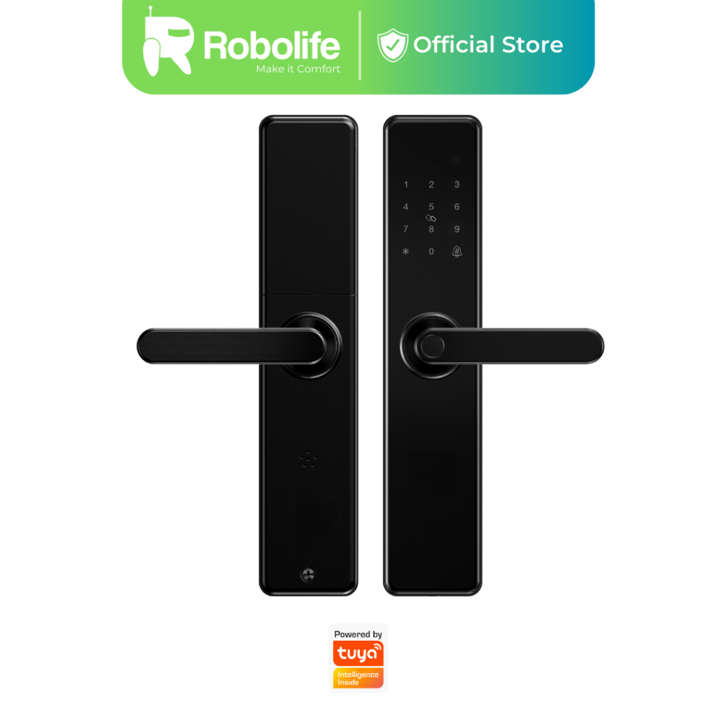 Jual Robolife Smart Door Lock Handle RFID+Finger Print | Shopee Indonesia