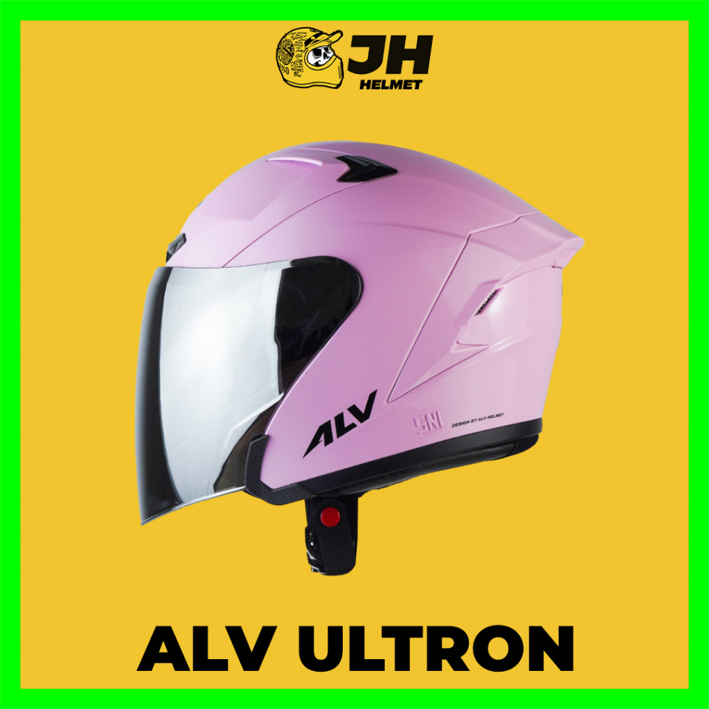 Jual Helm ALV Ultron Solid Pink Glossy| Helm Sport | Half Face | Jual ...