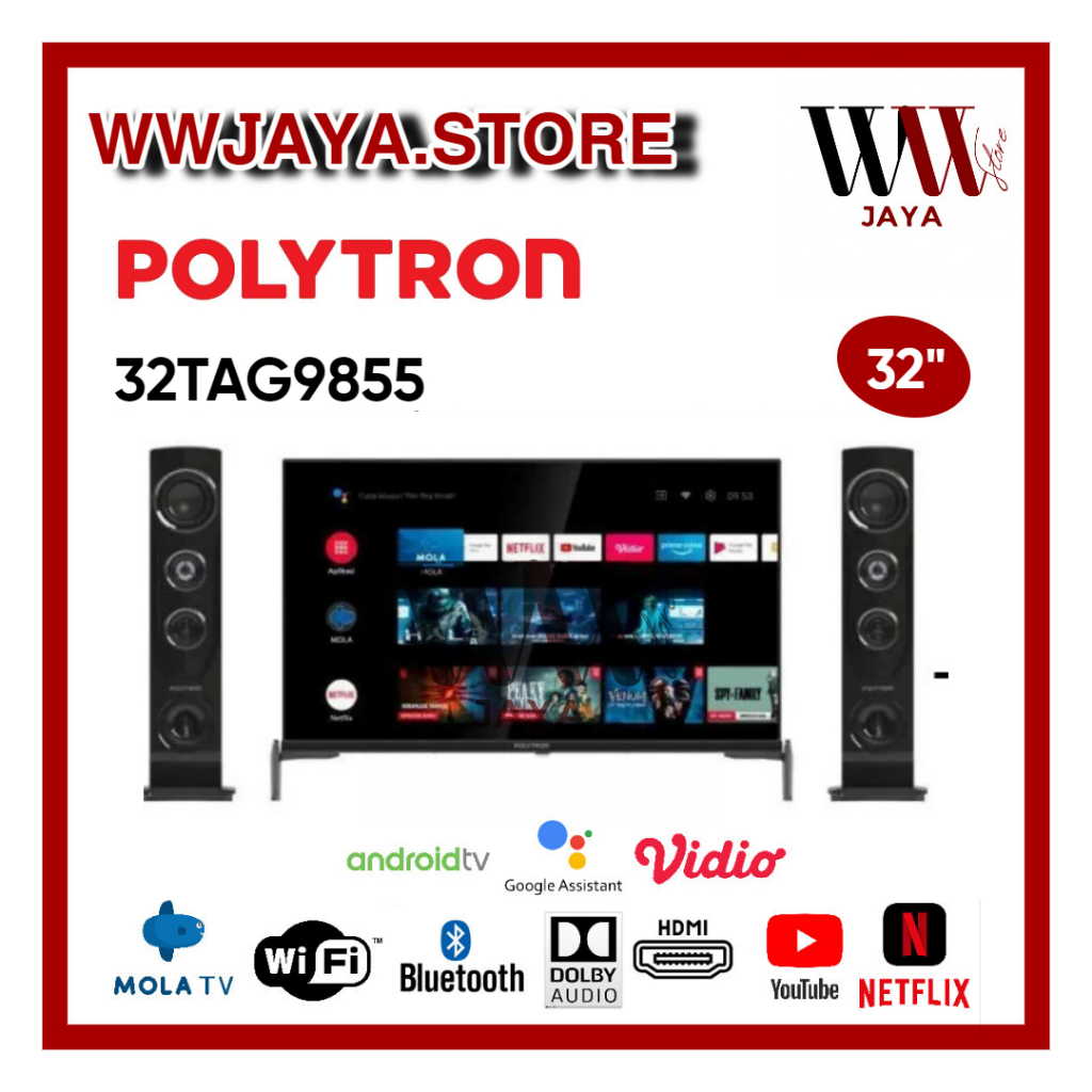 Jual TV LED Android Polytron 32TAG329855 LED Polytron 32 Inch Android ...