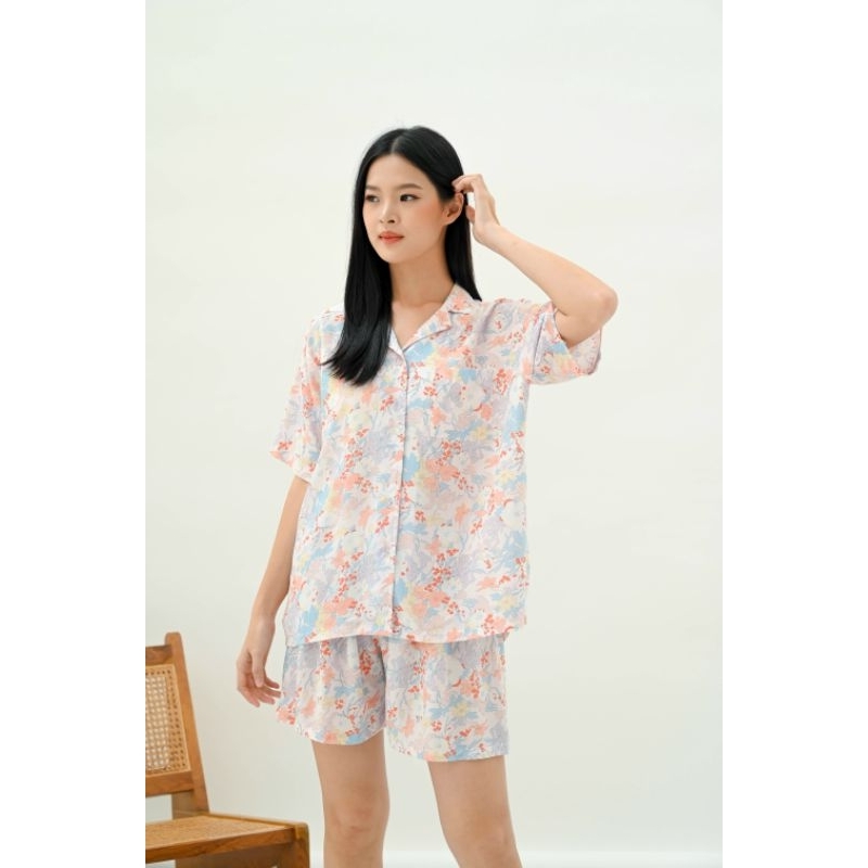 Jual OCHIO - Alice Set Pajamas/Piyama/Baju Tidur/Sleepwear/One Set Wanita Rayon Floral Series ...