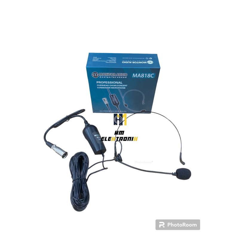 Jual Mic Monitor Audio MA 818C Mic Headset bando kabel jek XLR | Shopee ...