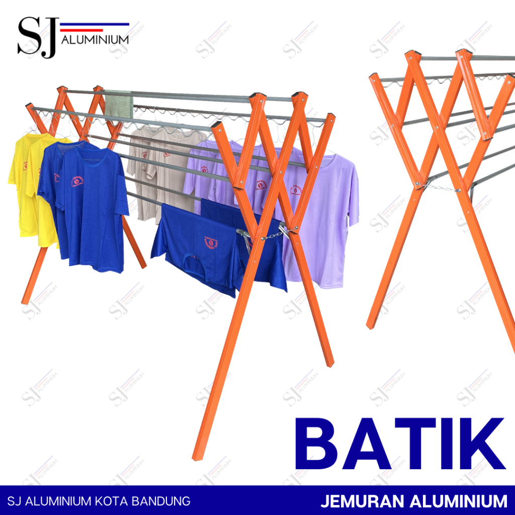 Jual BATIK - Jemuran Baju Aluminium Jumbo 180 CM / Jemuran Pakaian Rak ...