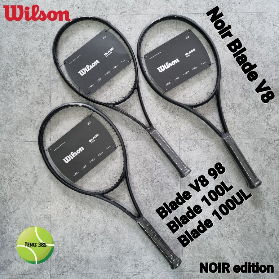 Jual Raket Tenis Wilson NOIR Blade V8 98 / 100L / 100UL ( BLACK Edition ) | Shopee Indonesia