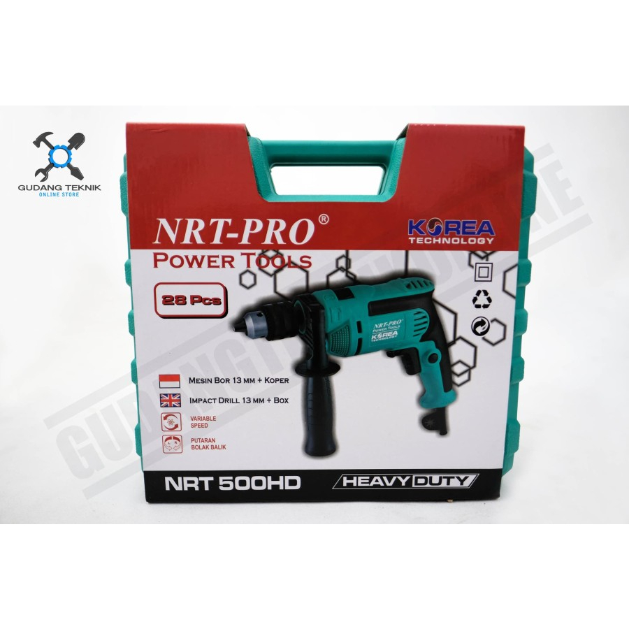 Jual MESIN BOR NRT PRO 500HD / Impact Drill Listrik NRT Bor Tembok 13mm ...