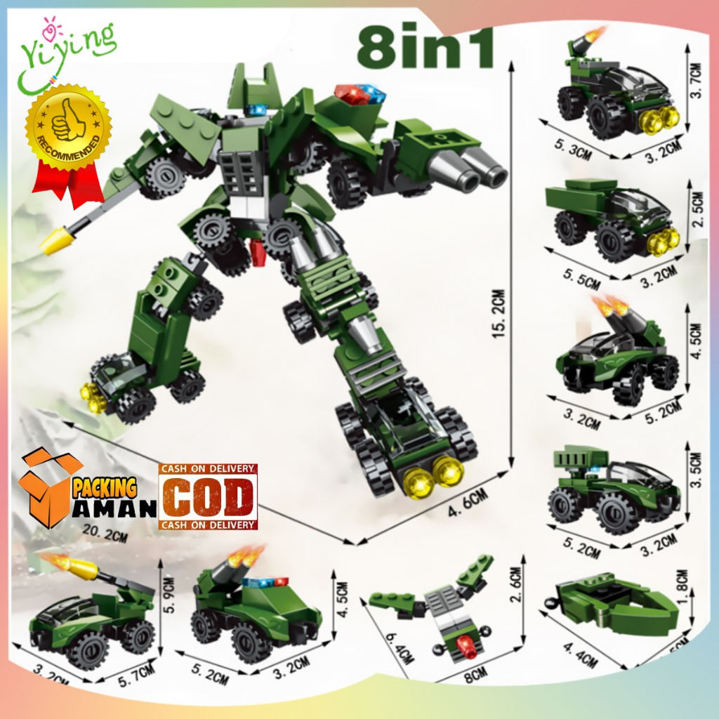 Jual Mainan Anak Cowok/Mainan Balok/Balok Bentuk Kendaraan Militer B021 ...