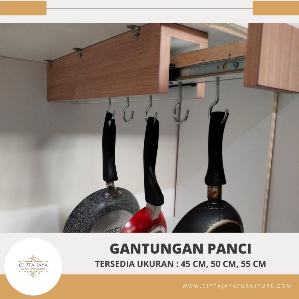 Jual Cipta Jaya - Gantungan Panci Teplon Penggorengan di kitchen set ...