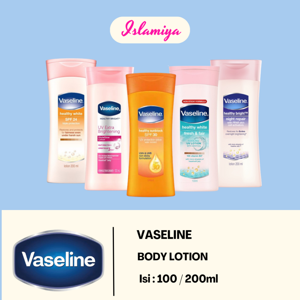 Jual Vaseline Lotion Healthy Sunblock SPF 30/ Body Lotion 100 ml 200 ml ...