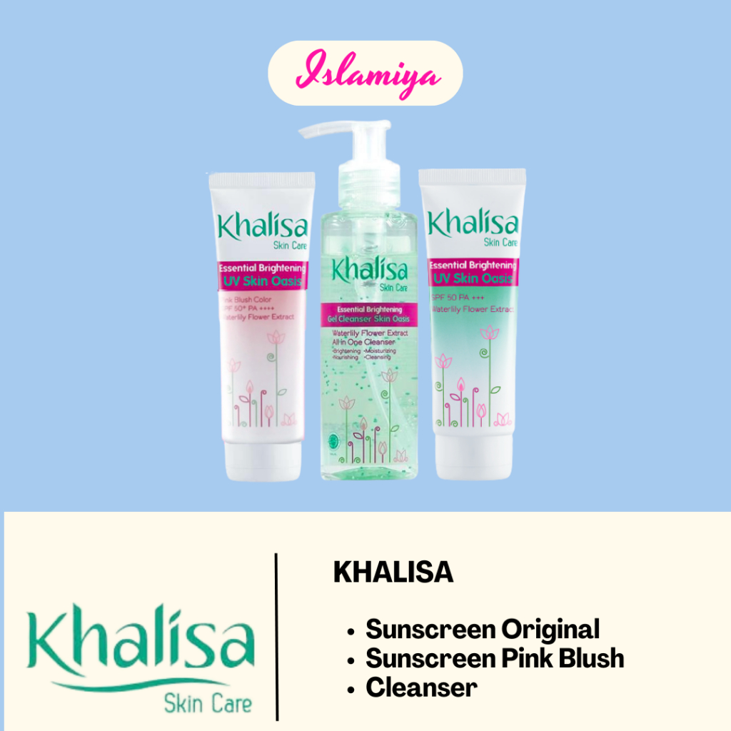 Jual KHALISA UV SKIN OASIS SPF 50 PA+++ Pink Blush-Sunscreen|Cleanser ...