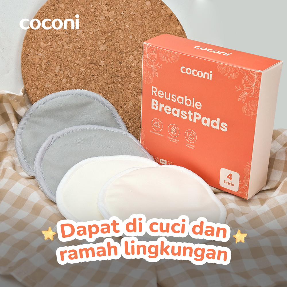 Jual COCONI Penyerap ASI Cuci Ulang Washable isi 4 Pcs l Reusable ...