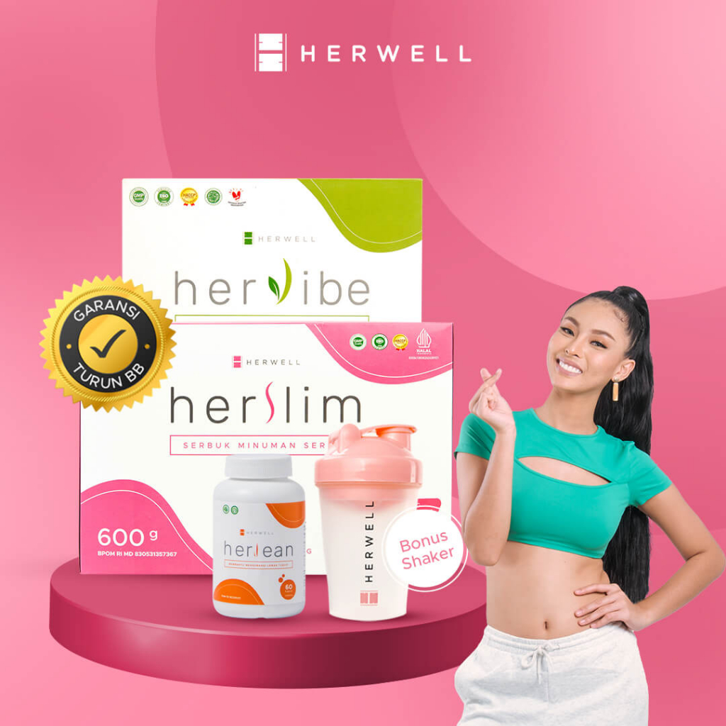 Jual Herwell - Bundling 3pcs - Herslim + Hervibe + Herlean FREE SHAKER ...