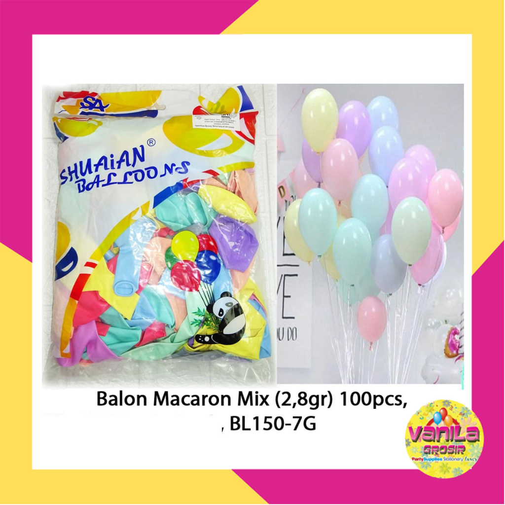 Jual (100 Pcs) BALON MACARON, BALON BALON MACARON MIX WARNA, BALON ...