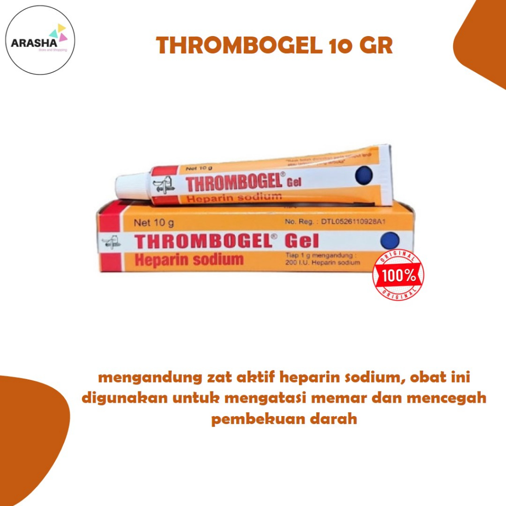 Jual Thrombogel Gel 10 gram/Anti Memar/Kecelakaan/Pembekuan Darah ...