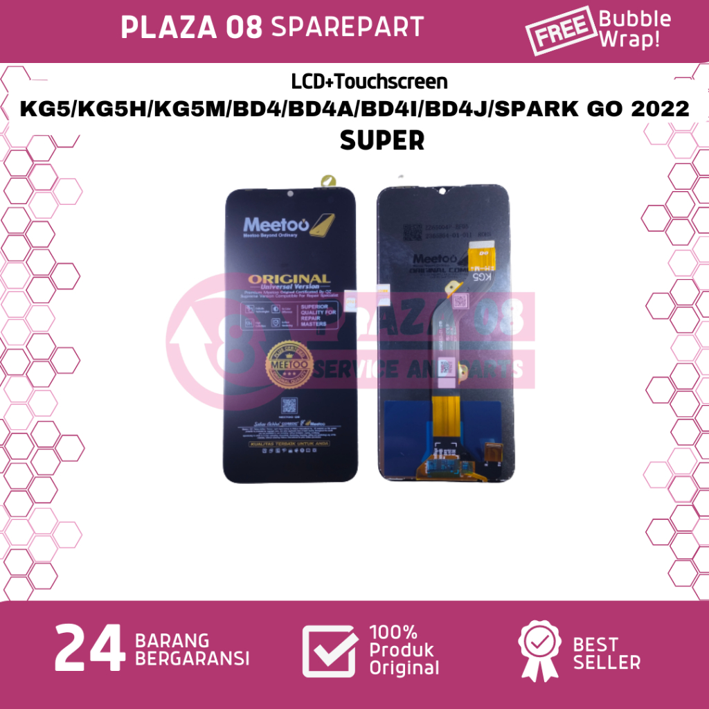 Jual LCD + Touchscreen TEC KG5/KG5H/KG5M/BD4/BD4A/BD4I/BD4J/SPARK GO 2022 | Shopee Indonesia