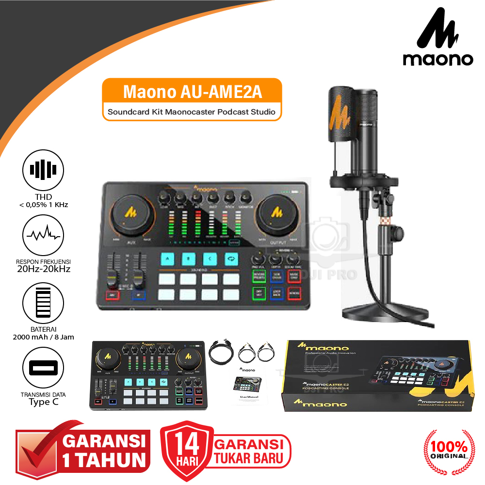 Jual Maono AU-AME2A Soundcard Kit Maonocaster Podcast Studio Original ...