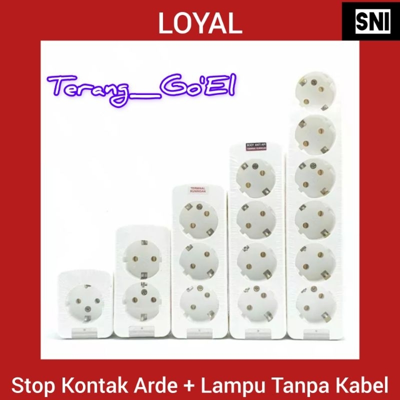Jual STOP KONTAK LOYAL ARDE + LAMPU LED 1L/2L/3L/4L/5L/6L TANPA KABEL /LOYAL STOP KONTAK ARDE ...