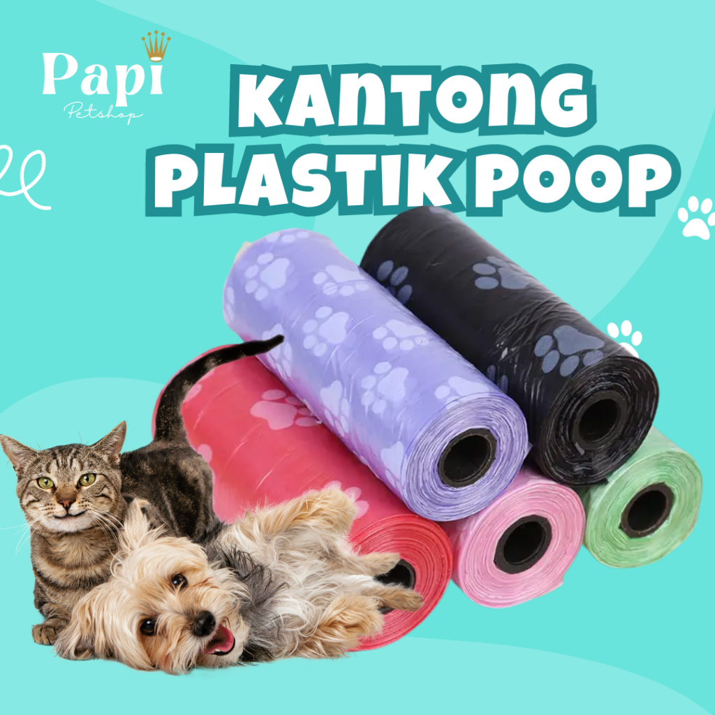 Jual Refill Kantong Plastik Poop Kotoran Kucing Anjing Pup Bag Organik ...