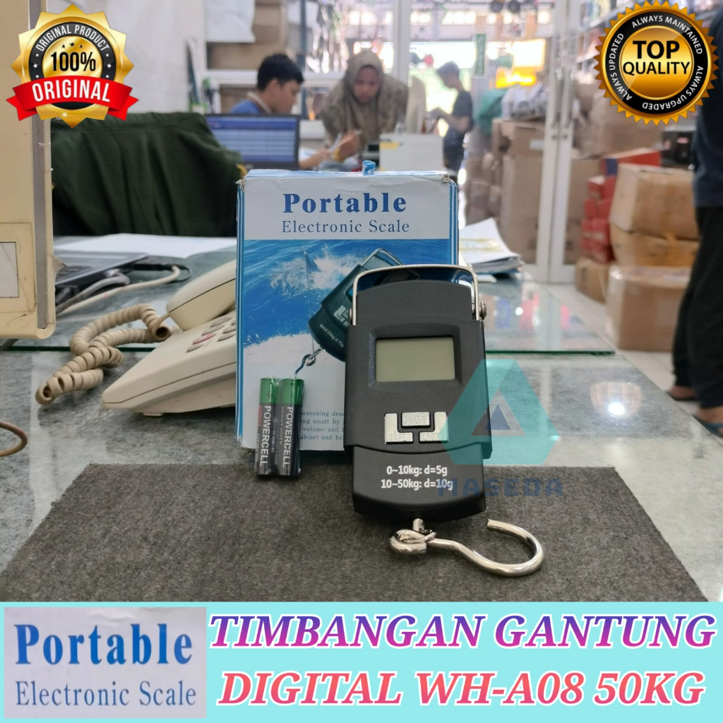 Jual Timbangan Gantung Koper Digital WeiHeng WH-A08 Kapasitas 50 Kg | Shopee Indonesia