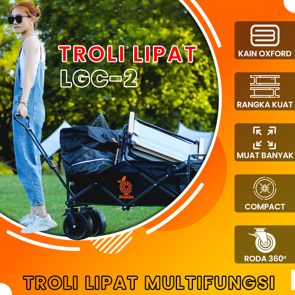 Jual Troli Camping Keranjang Gerobak Lipat Trolley Barang Glamping Box ...