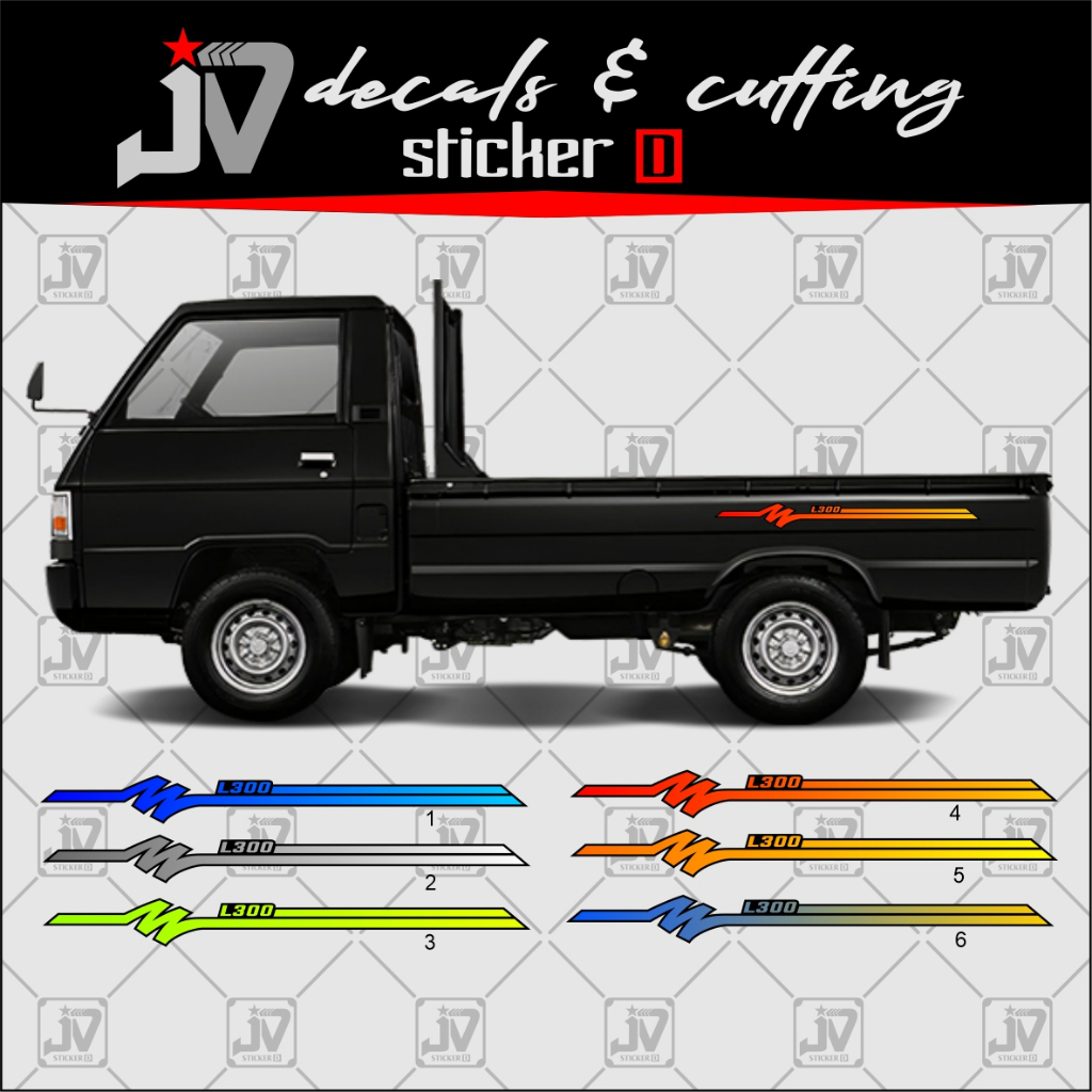 Jual striping L300 STIKER PRINTING MOBIL PICKUP VARIASI STOCK DECALS ...