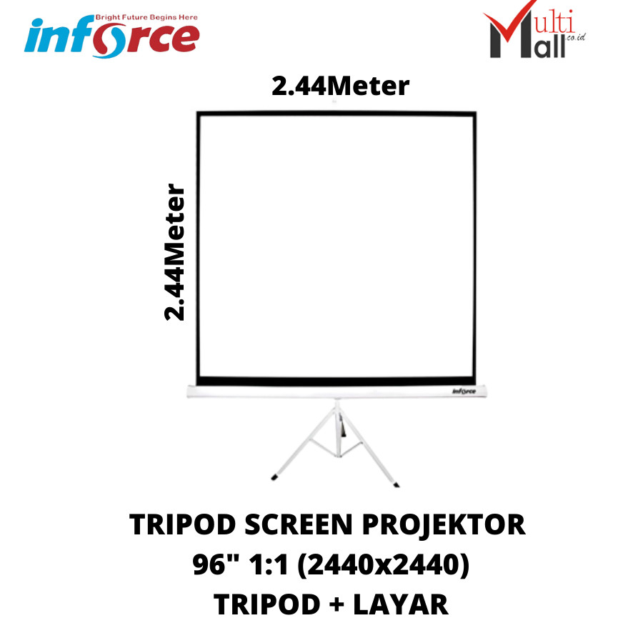 Jual SCREEN INFORCE TRIPOD 96" 1:1 (2440X2440) | Shopee Indonesia