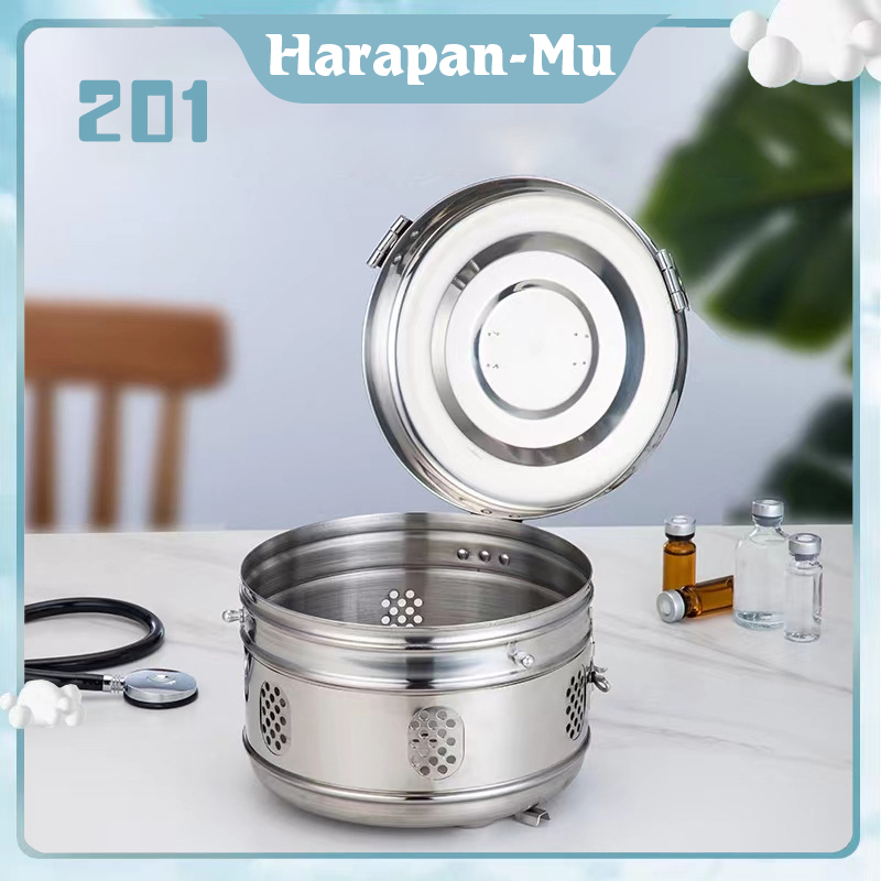 Jual 17 Cm Tromol Kasa Stainless Steel Tangki Sterilisasi Tromol Kasa ...