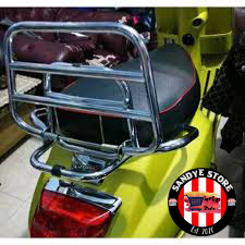 Jual Back Rack/Sandaran Motor Vespa Matic dan Vespa Listrik S125/S150 ...