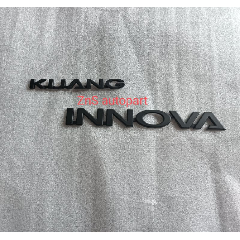 Jual emblem logo merek tulisan kijang innova cat warna hitam doff /flat ...