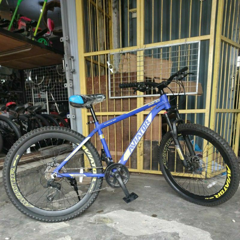 Jual sepeda gunung BEKAS siap pakai MTB Aviator speed 2 x8 frame Alloy ...