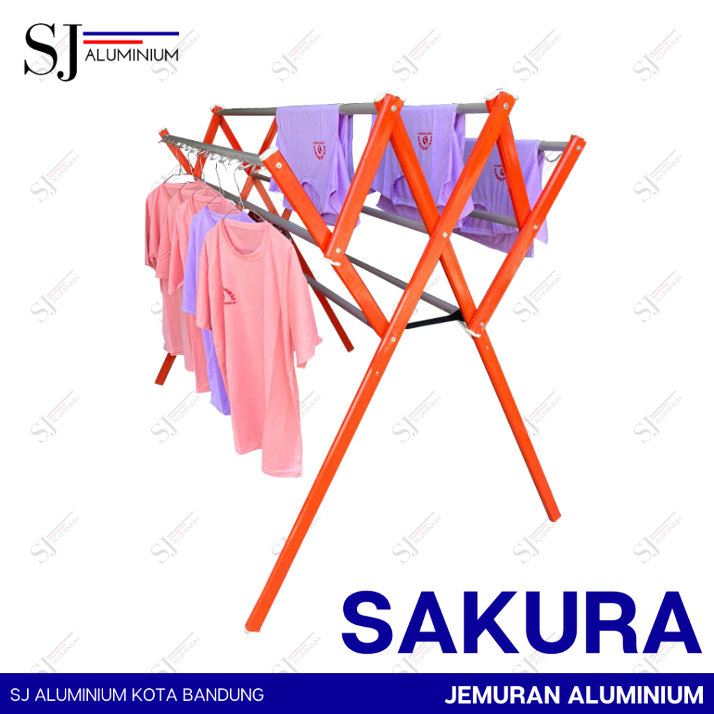 Jual SAKURA - Jemuran Aluminium Jumbo 180 CM / Jemuran Baju Pakaian ...