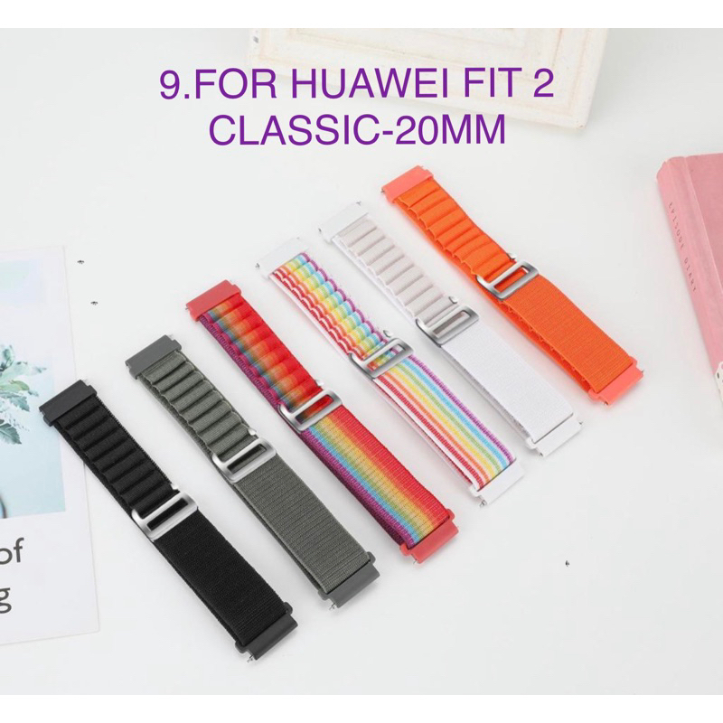 Jual Strap/Tali Jam Smartwatch For Huawei Fit 2 Classic - 20mm Nylon ...