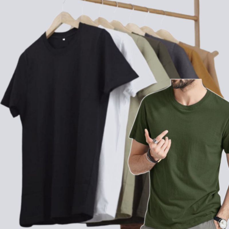 Jual Kaos Polos Pria Pe Soft 24s Kaos Oblong Kaos Polos Pria Lengan ...