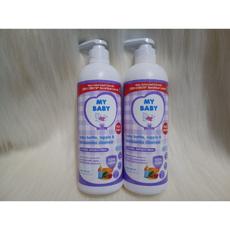 Jual MY BABY Pembersih Botol & Dot Bayi Botol 450ml/Refill 400ml ...
