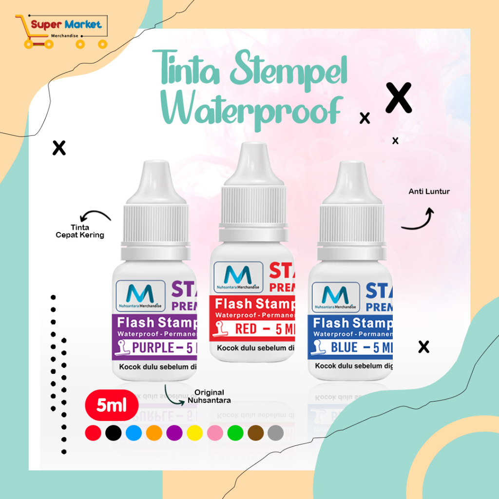 Jual Tinta M Stempel Flash 5ml / Tinta Isi Ulang Stempel Nilai Guru ...