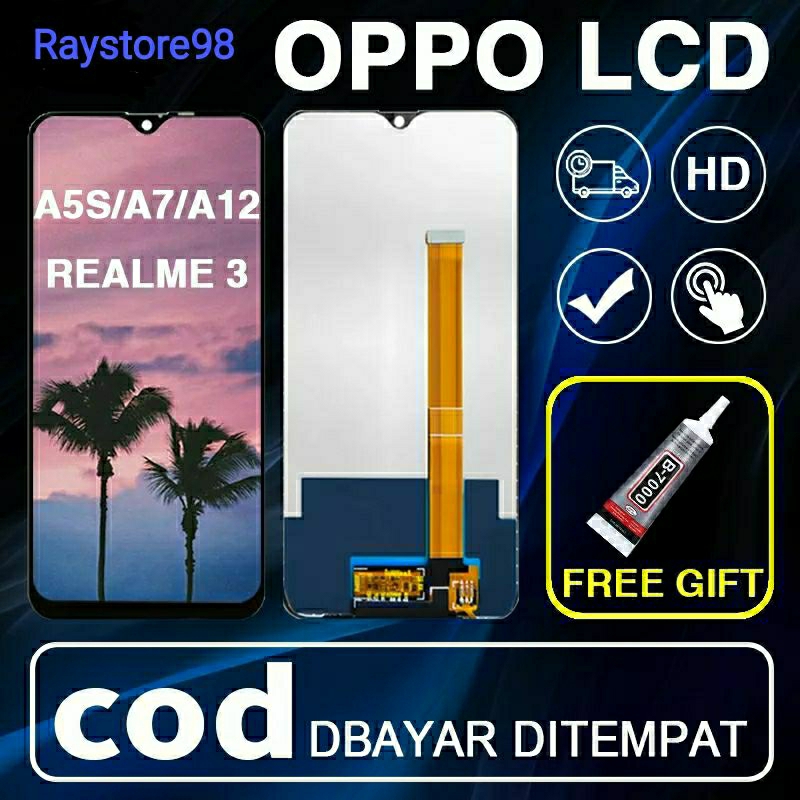 Jual LCD FULL TOUCHSCREEN OPPO A12 2020 / A5S / A7 / REALME 3 ORIGINAL ...