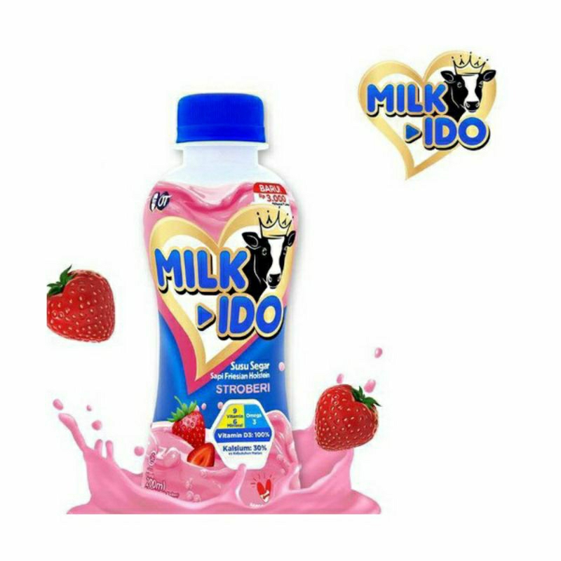 Jual Milk-Ido Susu Rasa Strawberry 200ml | Shopee Indonesia