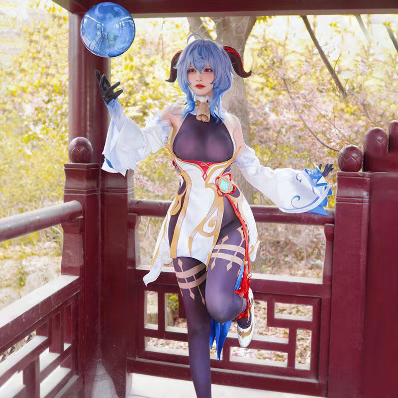Jual Genshin Impact Ganyu Cosplay Costume Ganyu cosplay Set and Wig ...