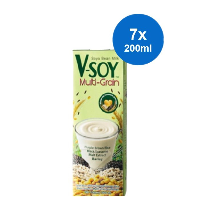 Jual V-Soy Multi Grain Soy Milk UHT 7 x 200ml | Shopee Indonesia