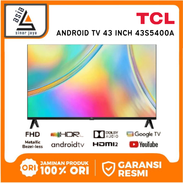 Jual TCL 43S5400A / S5400A Full HD Bezel-Less Design Android LED TV 43 Inch | Shopee Indonesia