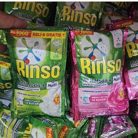 Jual RENTENG 6 SACHET - RINSO LIQUID ANTI NODA + MOLTO / DETERJEN SABUN ...