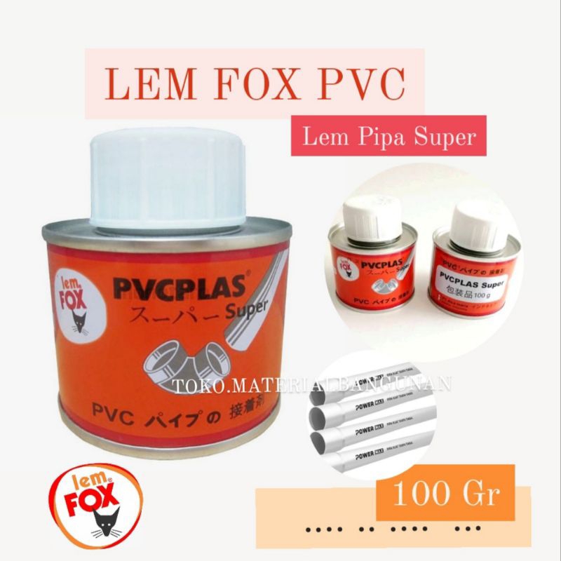 Jual LEM FOX PVCPLAS SUPER 100 gram | Lem pipa paralon | Shopee Indonesia