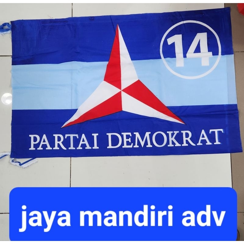 Jual bendera partai demokrat 75 x 115 (50) pc | Shopee Indonesia
